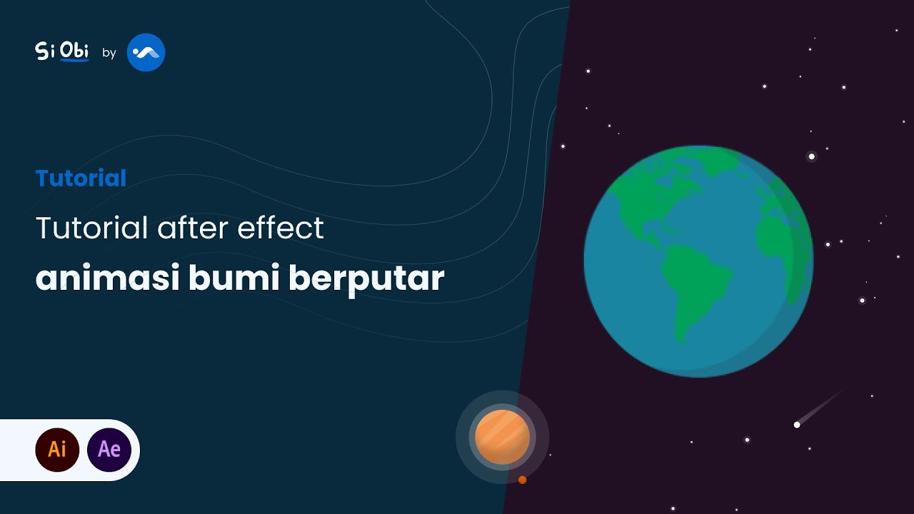 Tutorial motion graphics bumi berputar dengan Adobe after effect - YouTube
