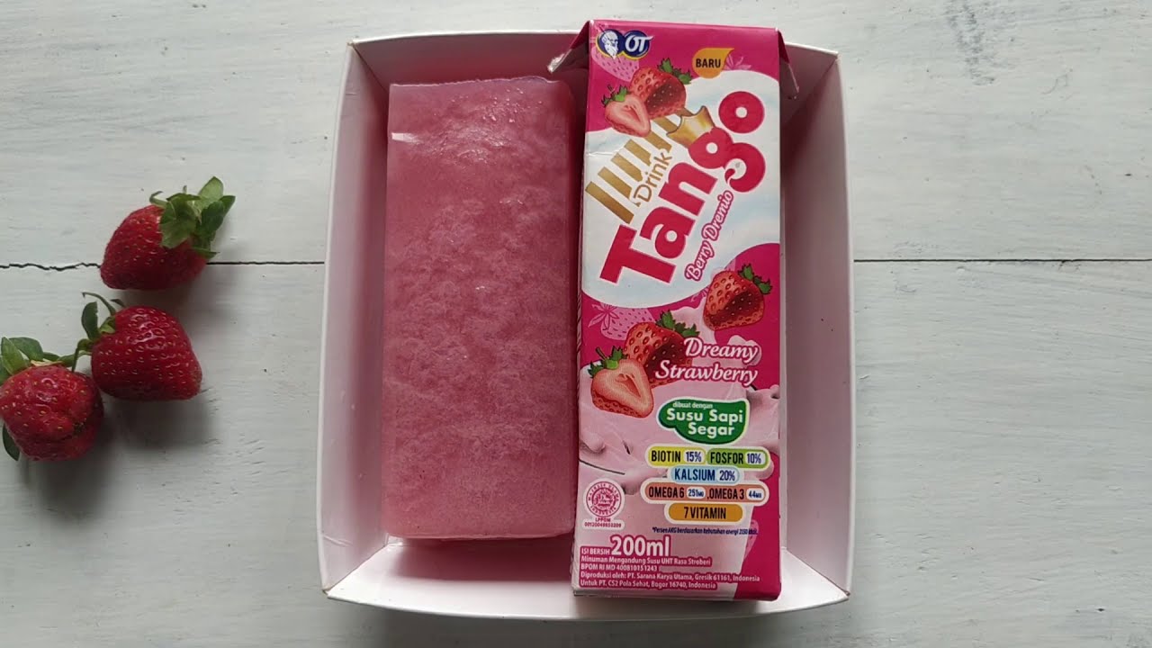 Puding Strawbery Tango Mengadung Susu Sapi - YouTube