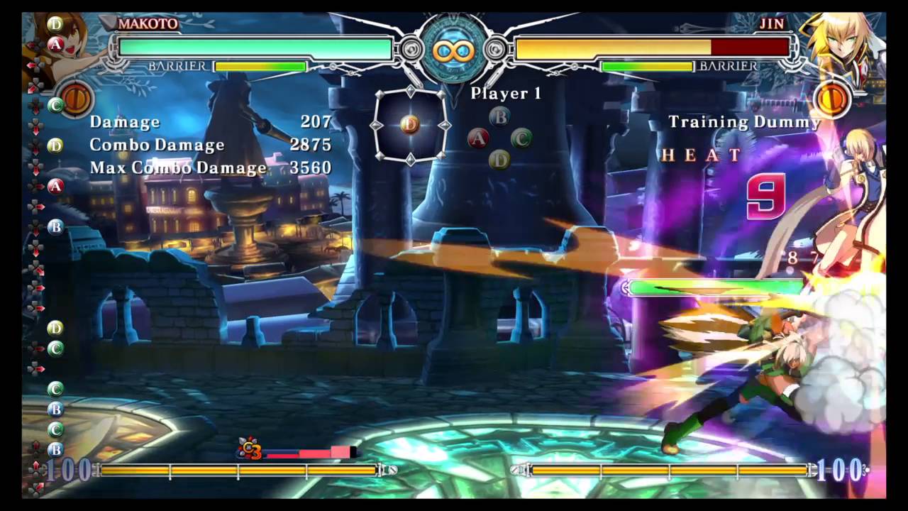BBCF Makoto corner bnb - YouTube