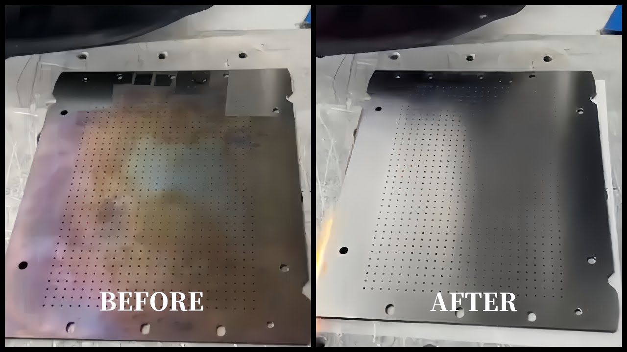 Innovative Laser Cleaning Machine for Iron Plate Rust Removal - YouTube