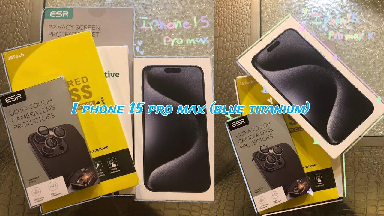Unboxing Iphone 15 pro max Blue Titanium - YouTube