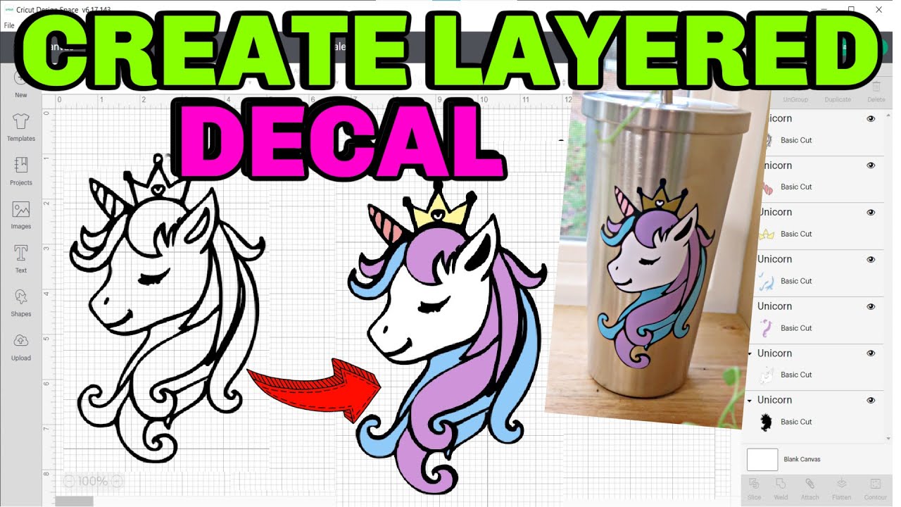 How to make a layered SVG and a layered decal DIY layer decal (Beginner ...