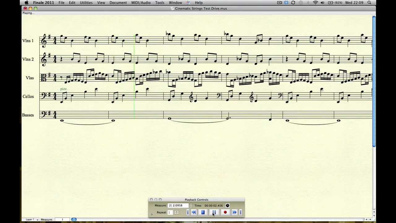Cinematic Strings 2.1 - demonstration with score - YouTube