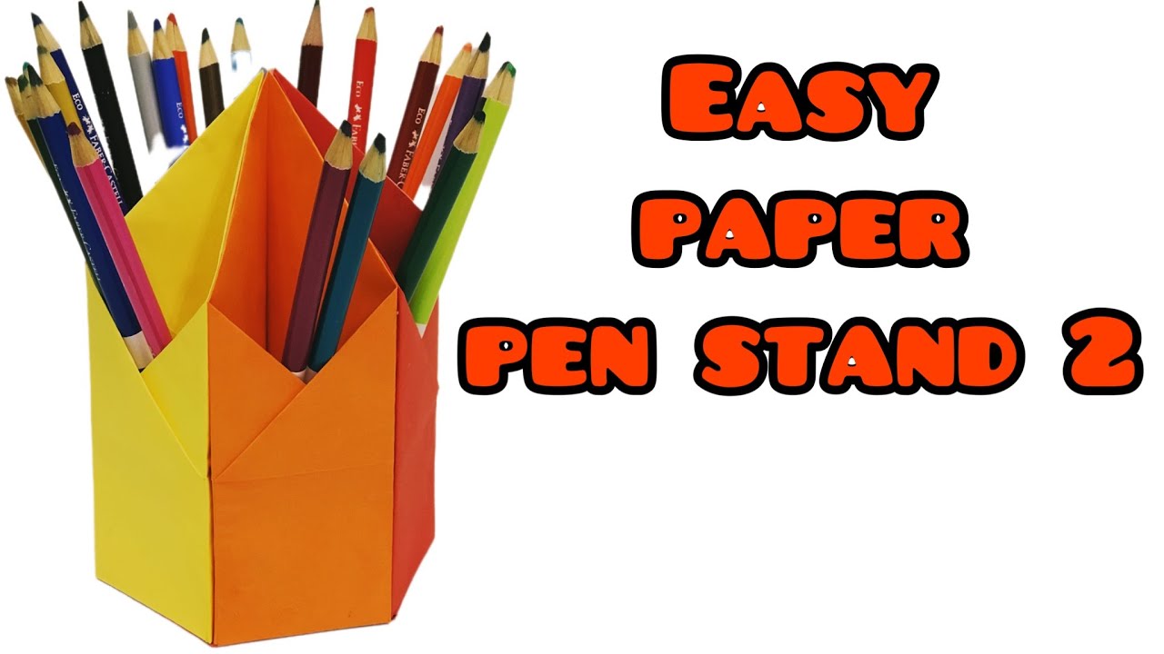 simple and easy pen stand in 5 min with origami-origami paper-craft ...
