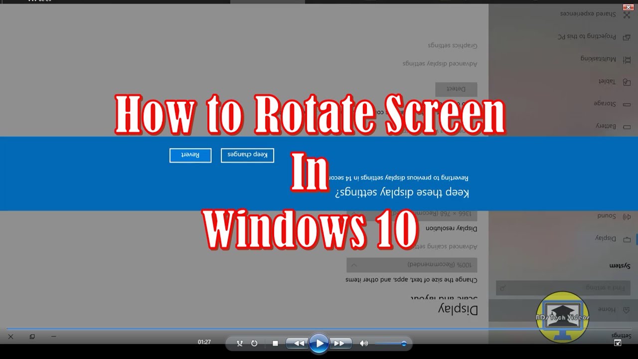 How To Rotate Screen in Windows 10(Laptop or Desktop) - YouTube