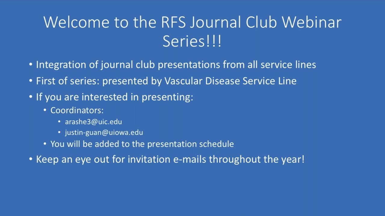 SIR-RFS Webinar (4/27/2017): SIR RFS Journal Club - YouTube
