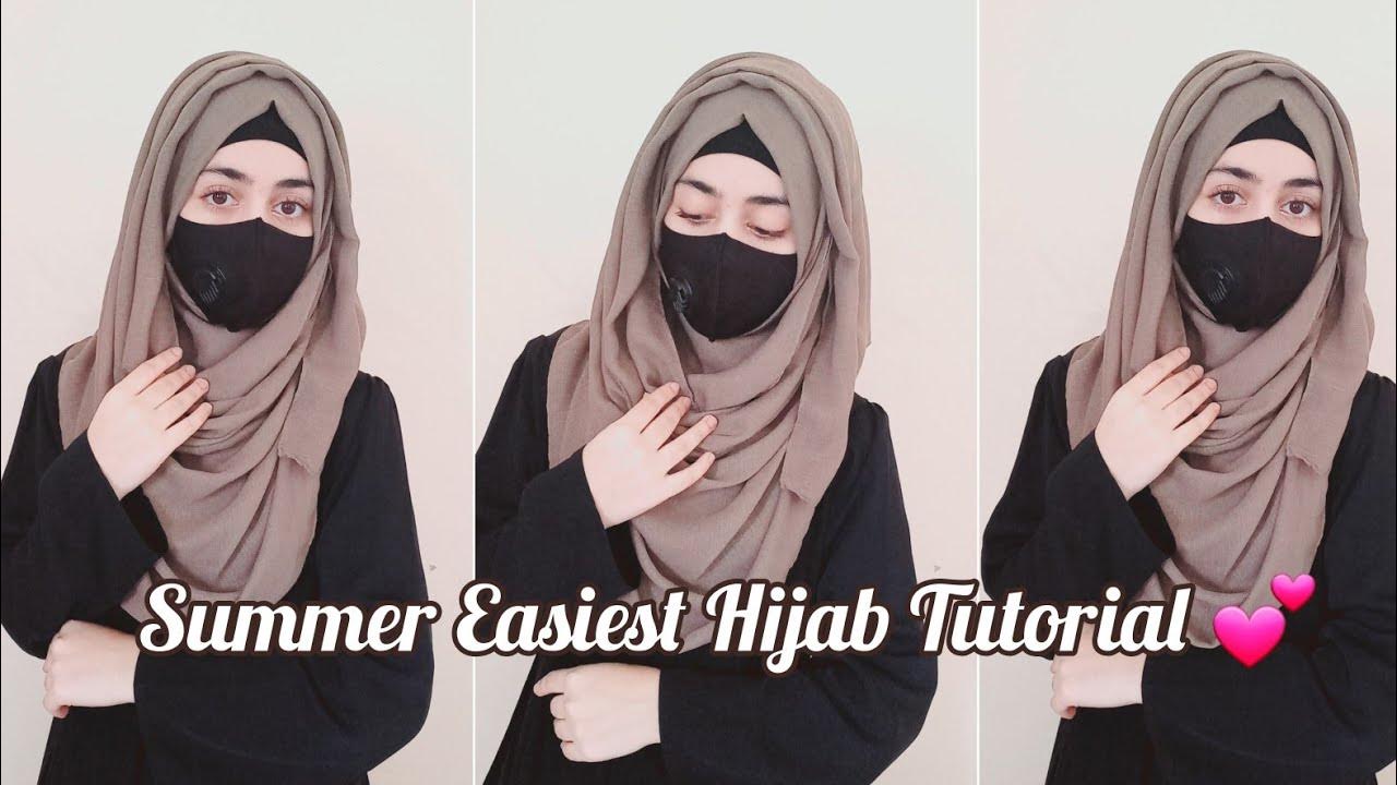 Easiest Summer Hijab Tutorial | Full Coverage | Hijab Styles | zainab__ - YouTube