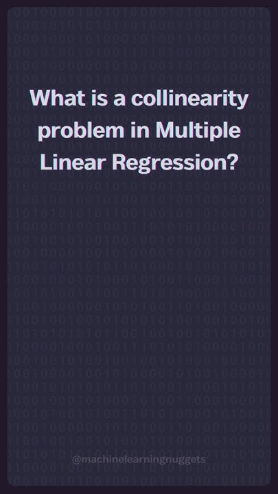 Collinearity in Multiple Linear Regression #machinelearning # ...
