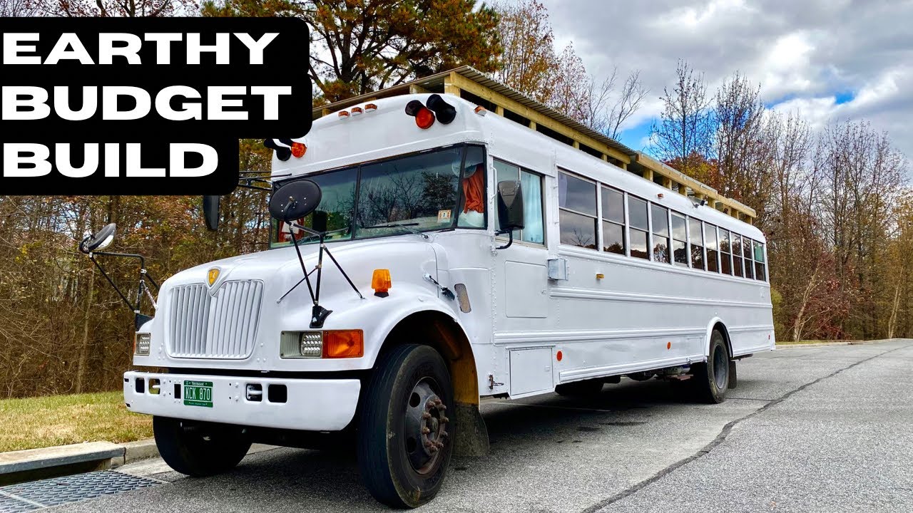 YOUNG HIPPIE Shows Off BUDGET DIY School Bus Conversion - YouTube