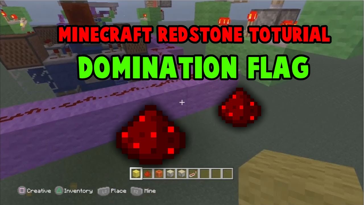 Minecraft PS3 Edition "Redstone Tutorial" Working Domination Flag - YouTube