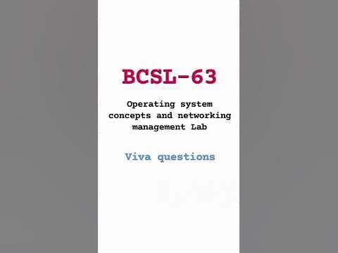 BCSL-063 MOST IMPORTANT VIVA QUESTIONS #ignou #bca - YouTube