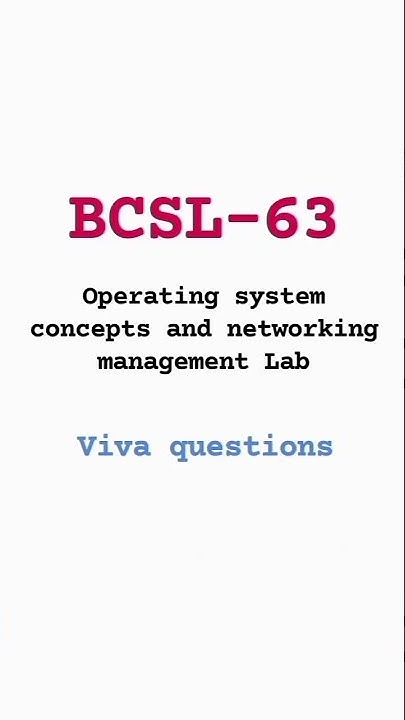 BCSL-063 MOST IMPORTANT VIVA QUESTIONS #ignou #bca - YouTube
