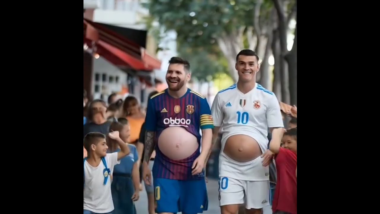 🔴Ai video Lionel Messi and Cristiano Ronaldo become fat man|How to ...