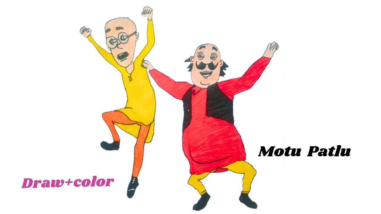 How to draw Motu Patlu cartoon easy - YouTube