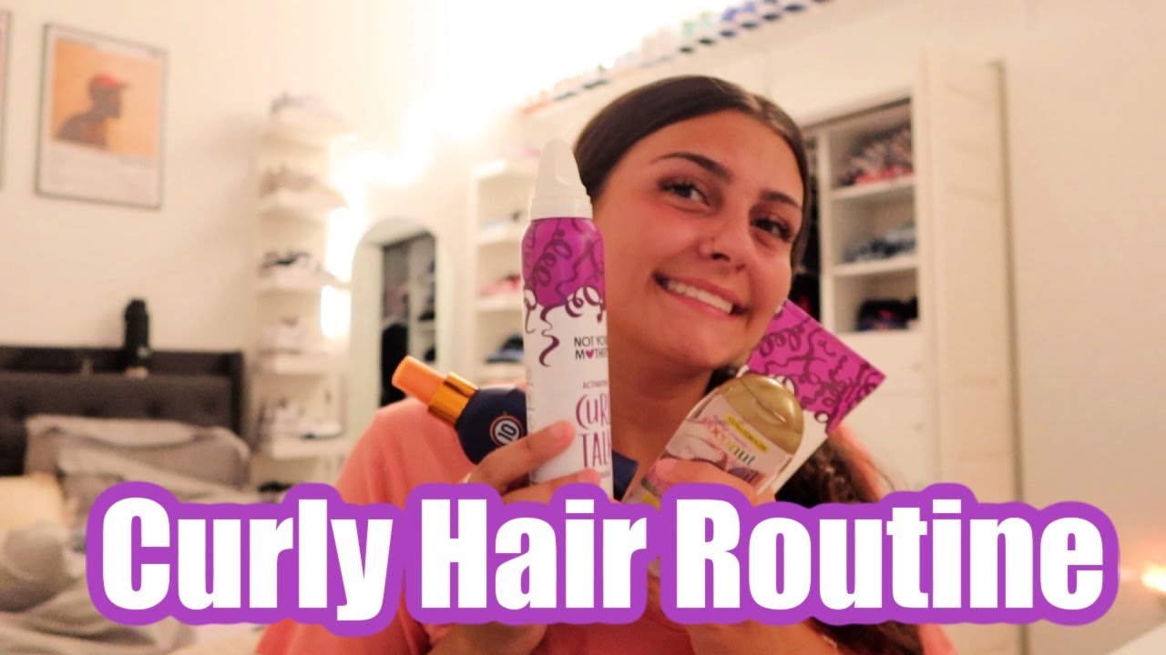 My CURLY HAIR Routine! Embracing my curls finally! Emma and Elie - YouTube