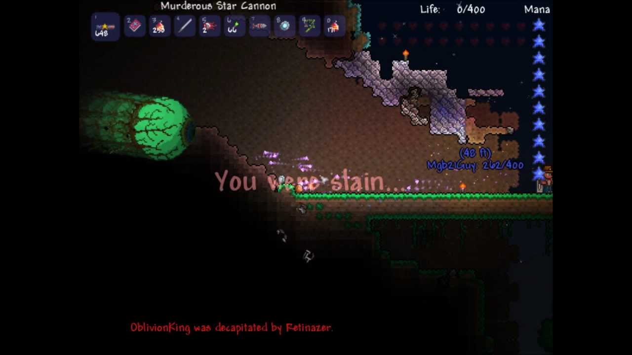 Terraria - Fighting The Twins - YouTube