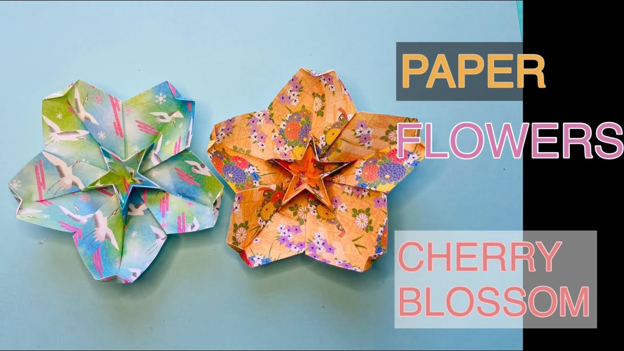 How To Make Origami Cherry Blossom Sakura Flower - Easy Origami ...