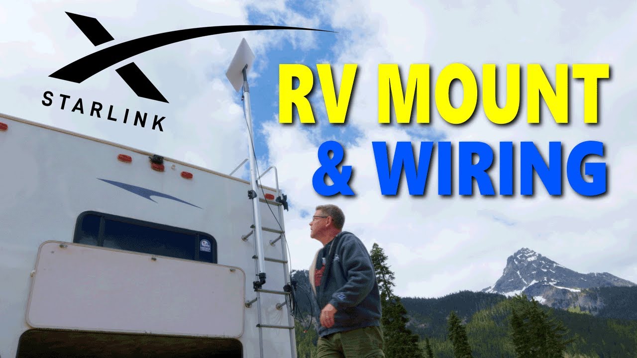 RV External Starlink Port Install and Router Mount - YouTube