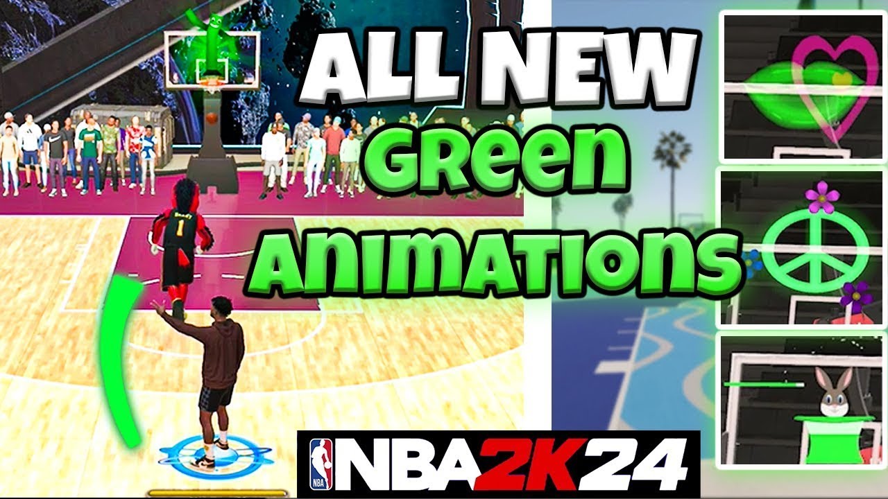 GET EVERY NEW GREEN ANIMATION IN LESS UNDER 5 MINUTES!! NBA2K24!! - YouTube