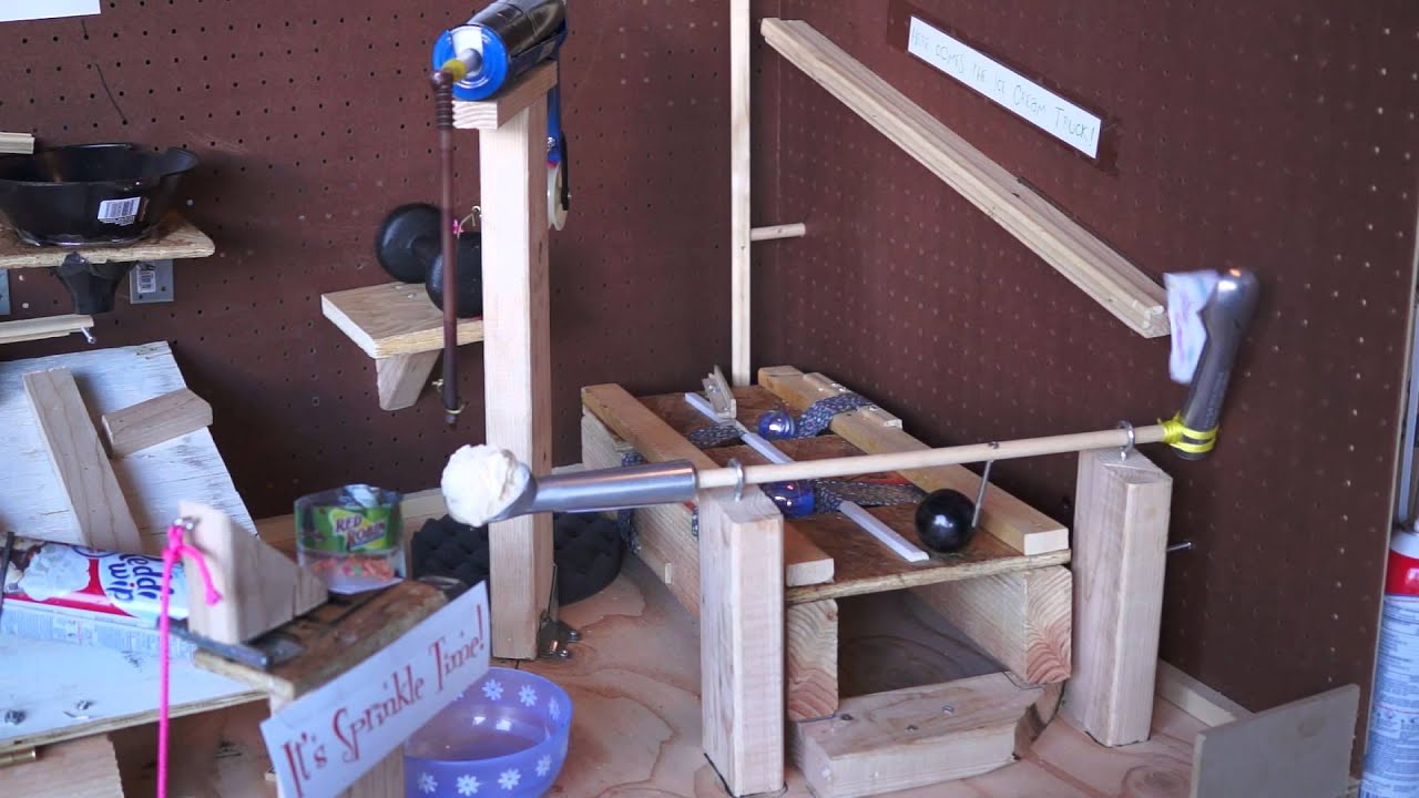 Rube Goldberg Ice Cream Sundae Maker - YouTube