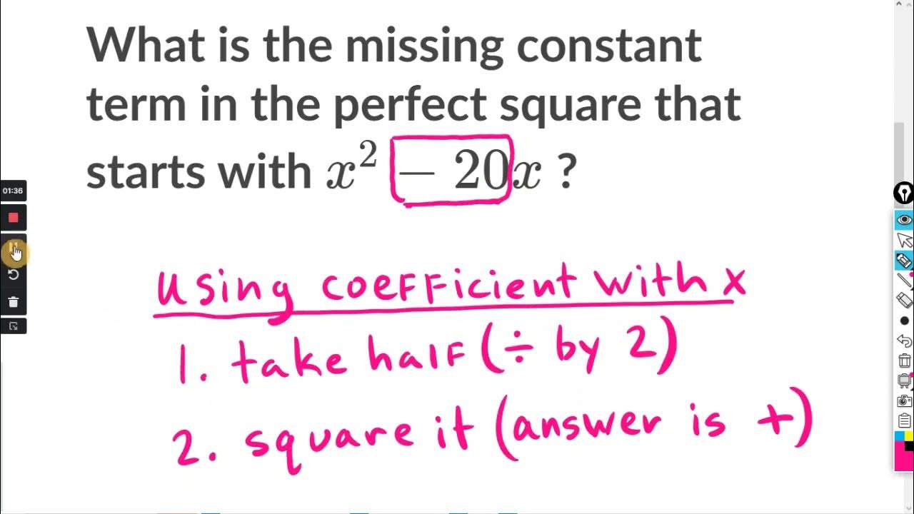 Completing the square (intro) : Khan Academy - YouTube
