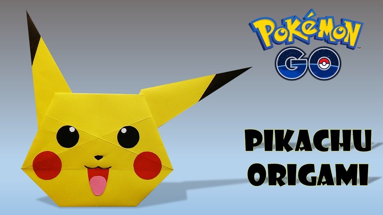 Origami pikachu (head)-pokemon origami pikachu-how to make origami ...