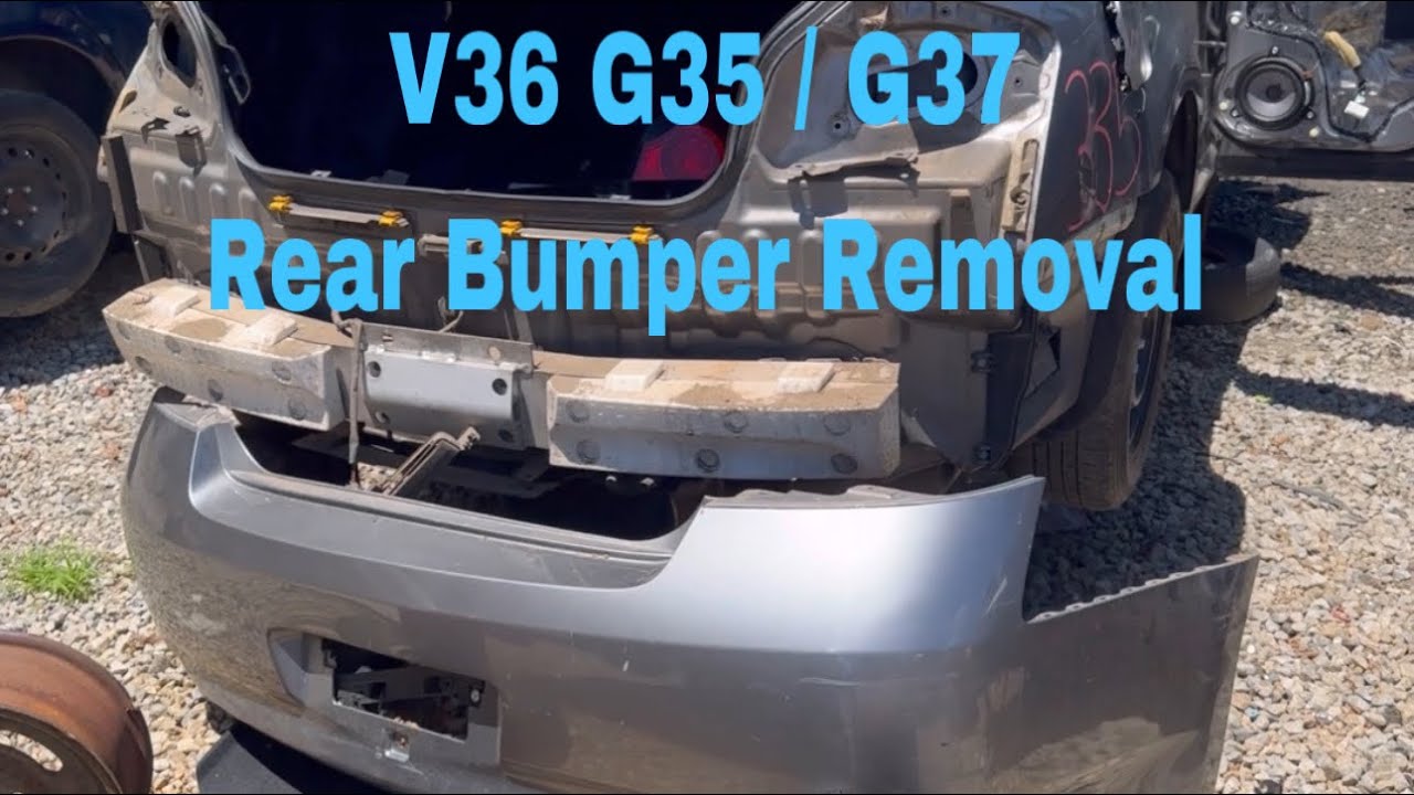 How to remove G35 and G37 sedan rear bumper. - YouTube