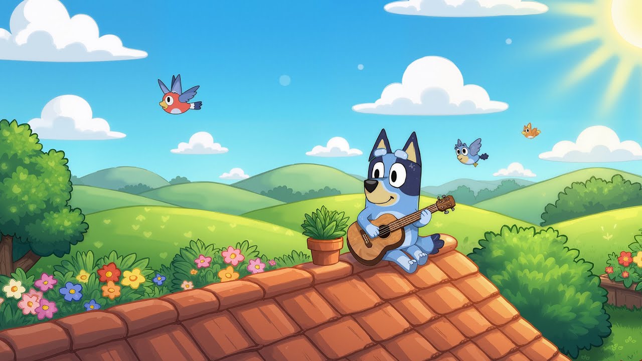 Bluey’s Rooftop Melody 🌞 Soft Lofi Vibes for Peaceful Mornings 🌼 ...