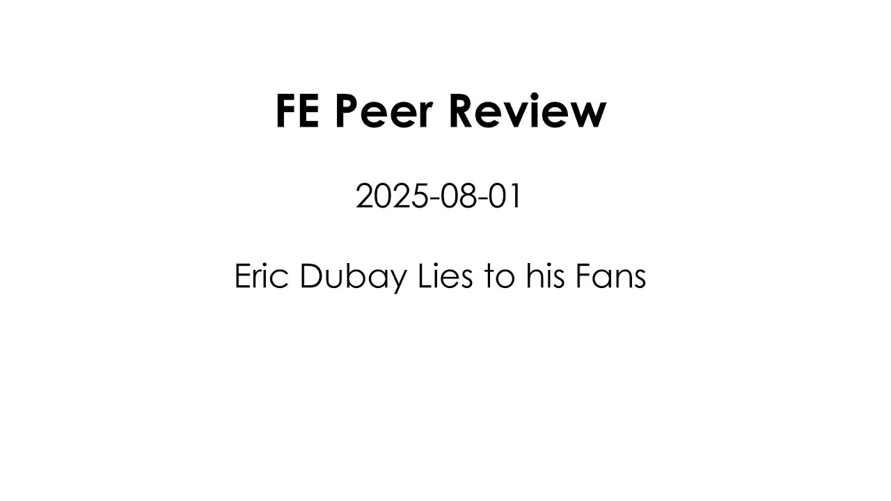 Eric Dubay Lies to his Fans - YouTube
