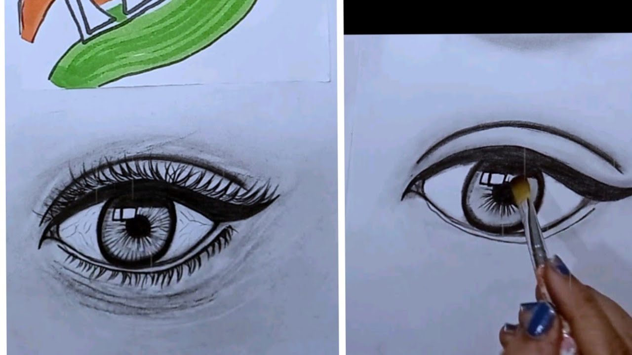 how to drawing realistic eye drawing ll time lapse l shading a ...