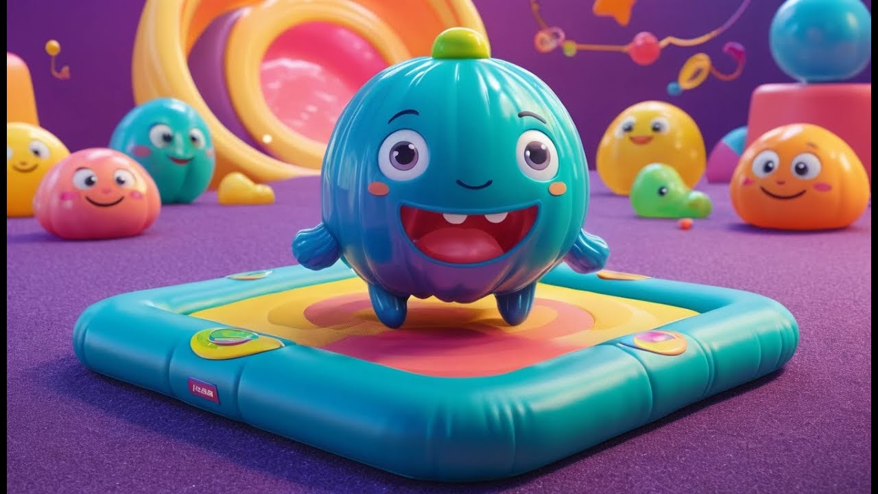 Fall Guys Jelly Jumper Bounced Off the Rotating Platform | Kids Songs ...