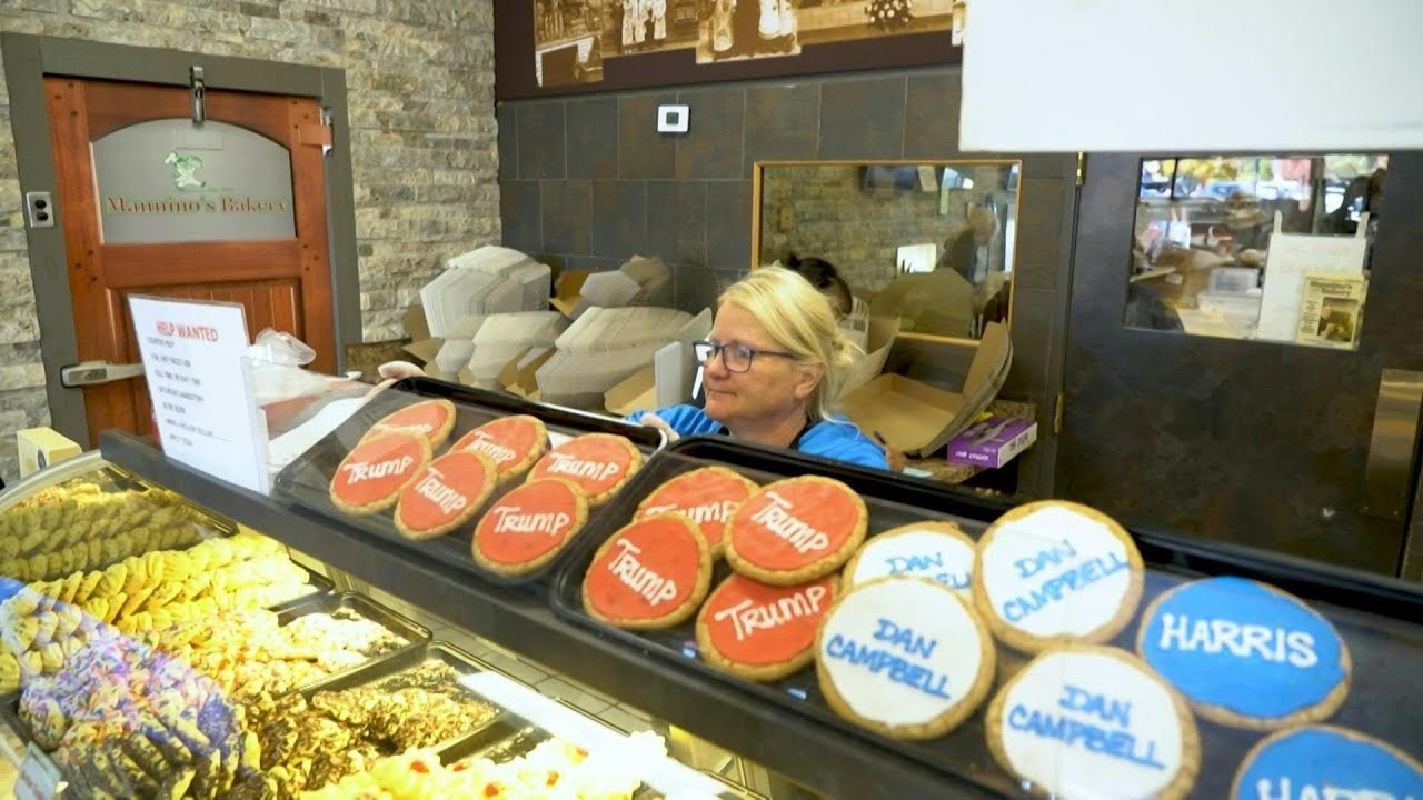 In Michigan, a bakery polls voters with Trump and Harris cookies | AFP ...