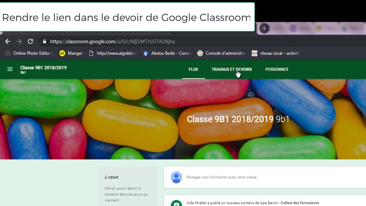 rendre un devoir sur google classroom - YouTube