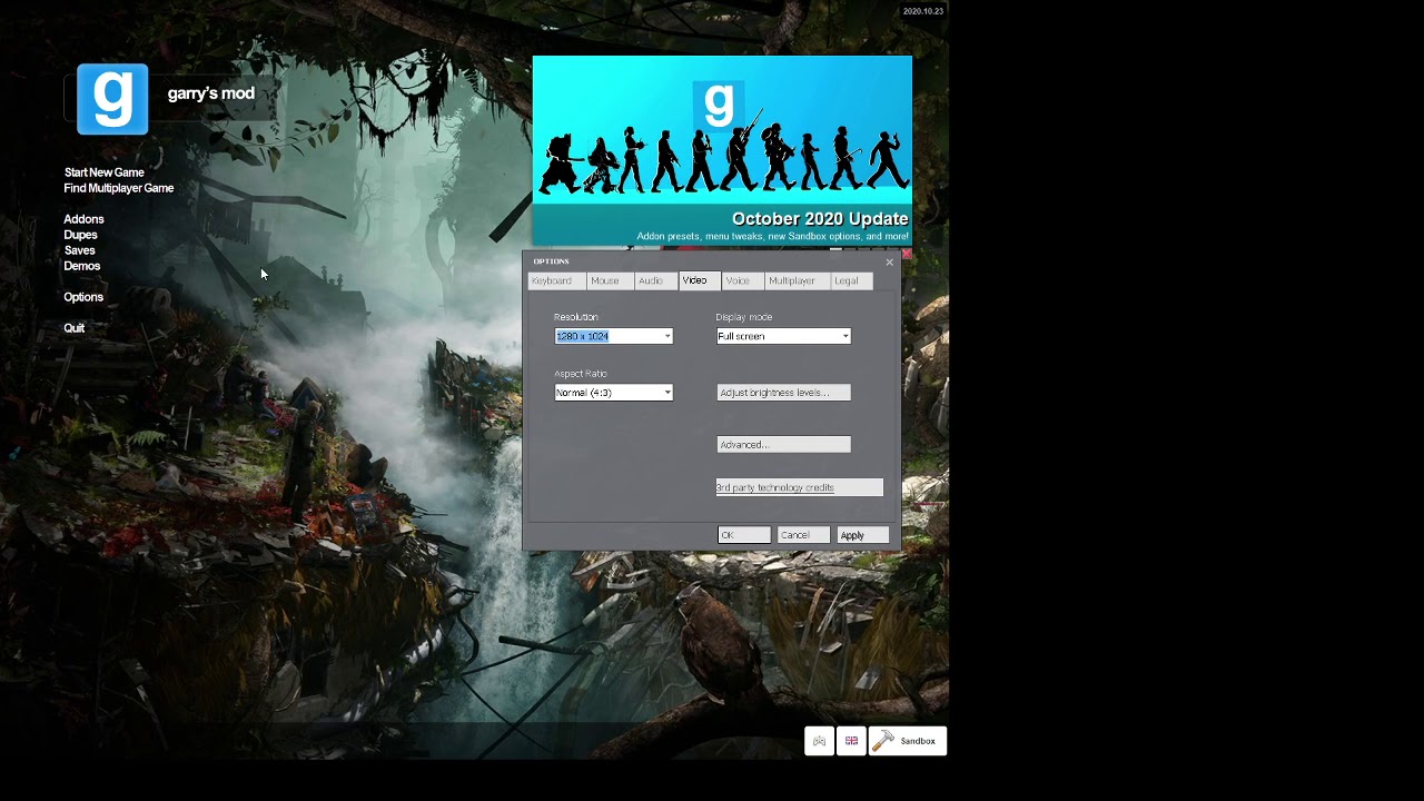gmod borderless window, fullscreen - YouTube