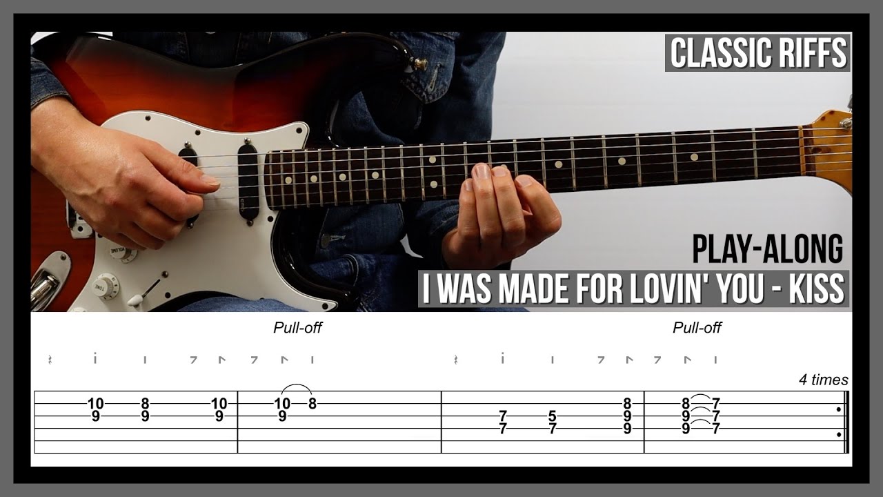I Was Made for Lovin' You (TAB) - Kiss - Classic Guitar Riffs - YouTube