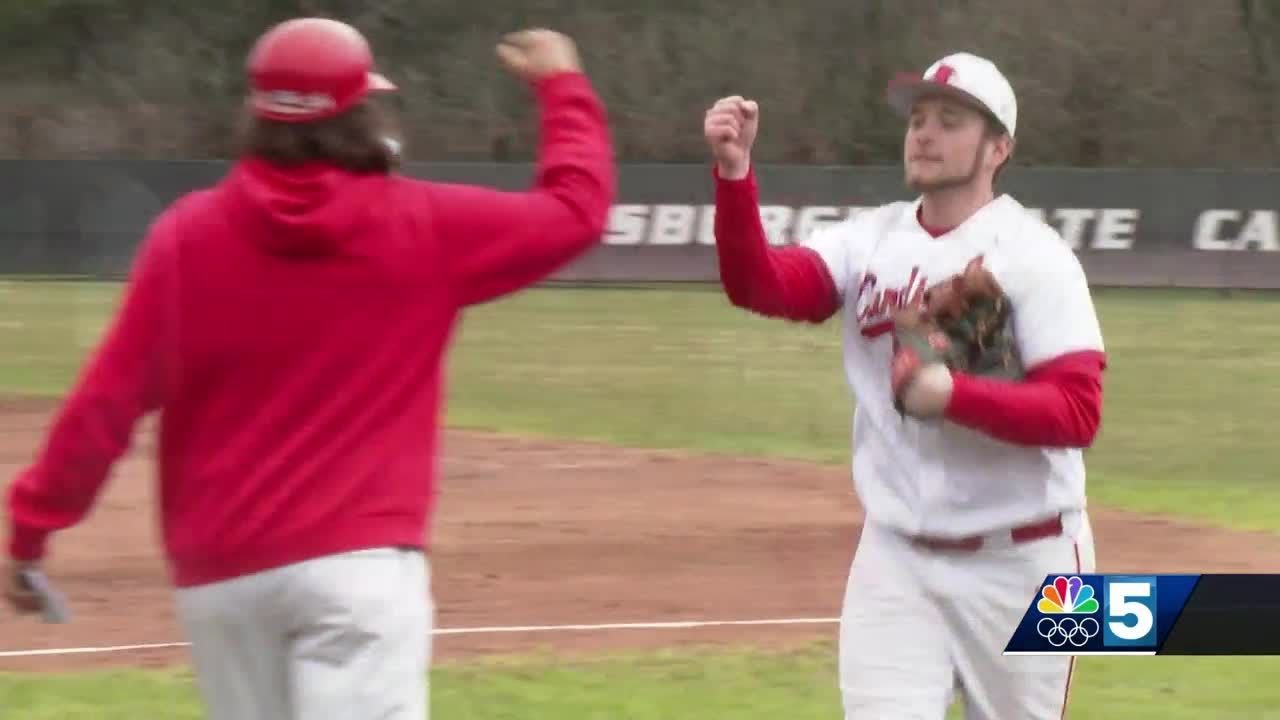 SUNY Plattsburgh baseball wins first game of the 2024 season - YouTube