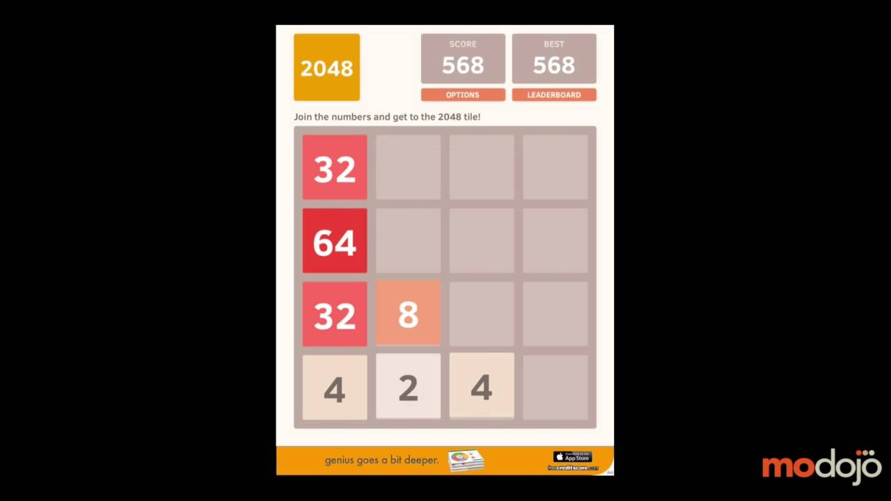 2048 - High Score: 1220 (iPhone/iPad) - YouTube