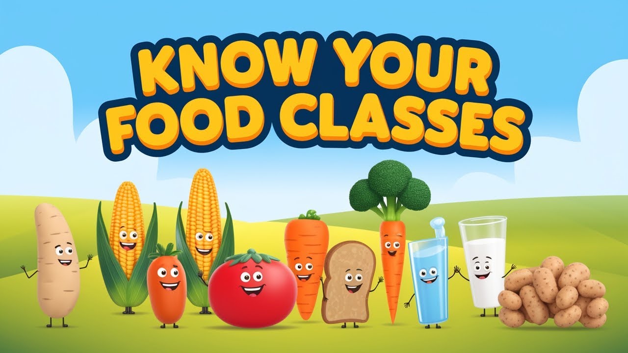 Classes of food|Animated Nursery Rhyme to help kids eat right and have ...