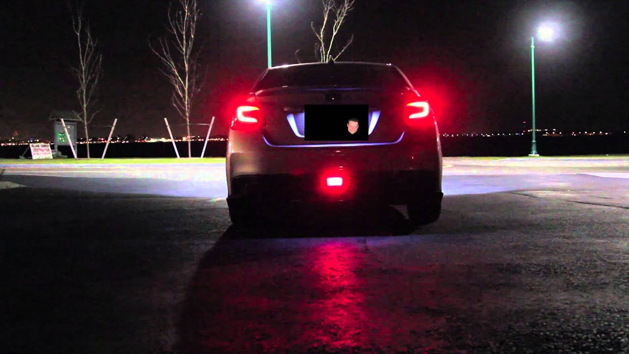 2015 Subaru WRX - JDM Rear Fog Light w/ Red LED Bulb - YouTube