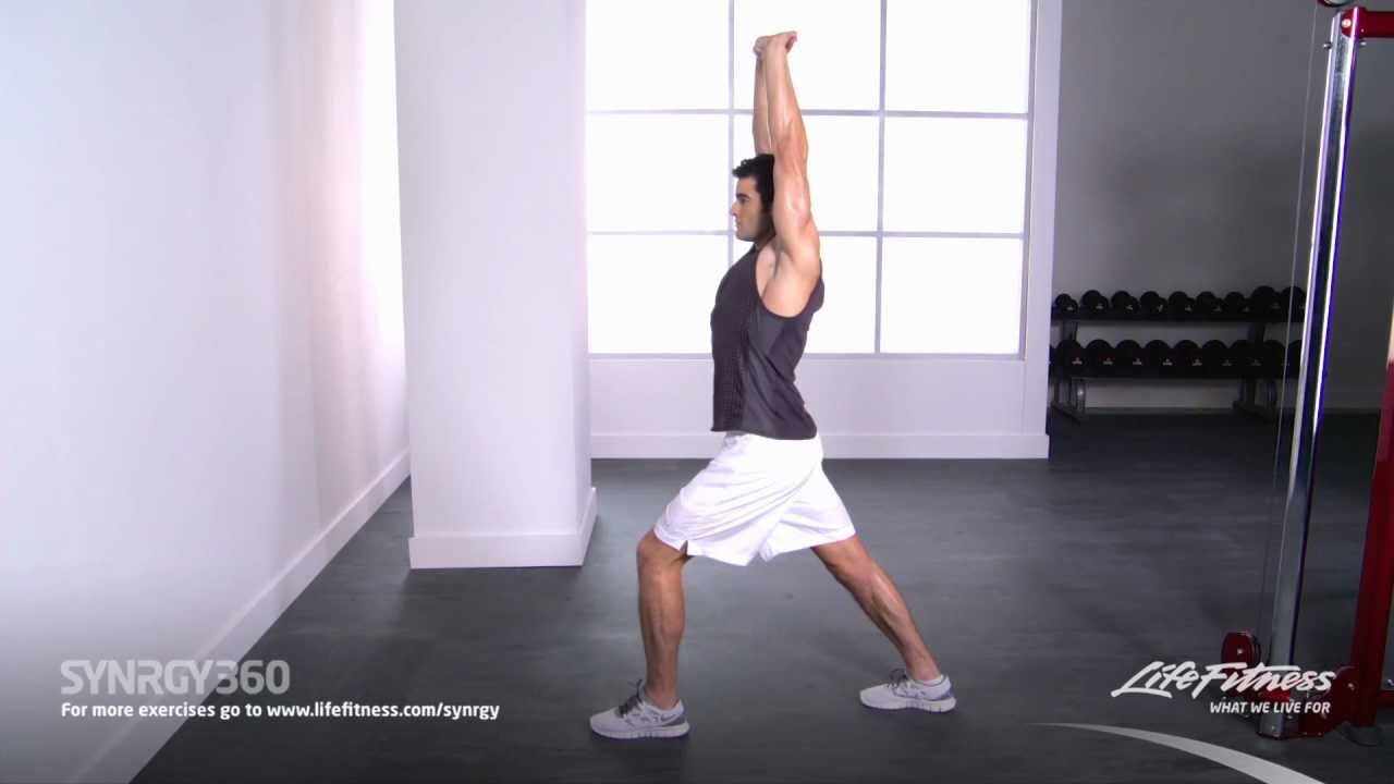 Standing Gastroc/Lats Stretch - YouTube