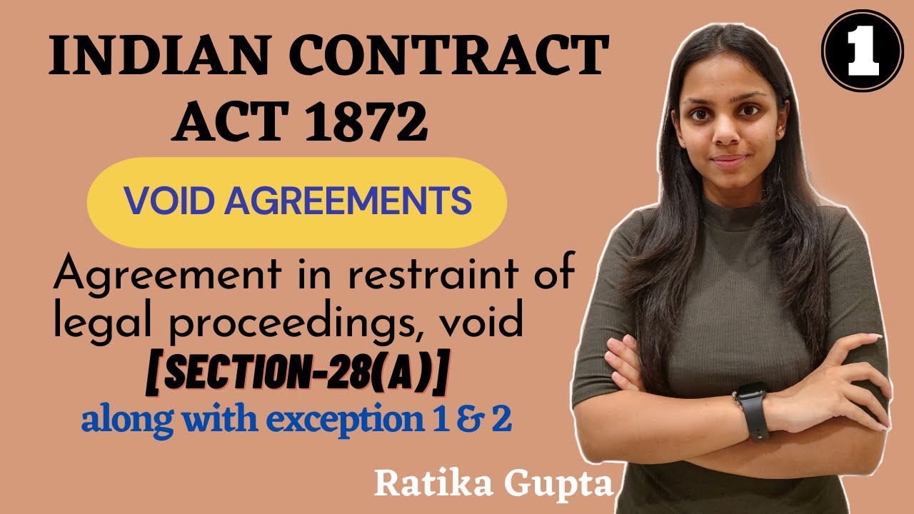 VOID AGREEMENTS | AGREEMENT IN RESTRAINT OF LEGAL PROCEEDINGS | SECTION ...
