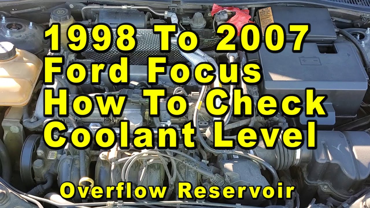 1998 To 2007 Ford Focus How To Check Coolant Antifreeze Level In ...