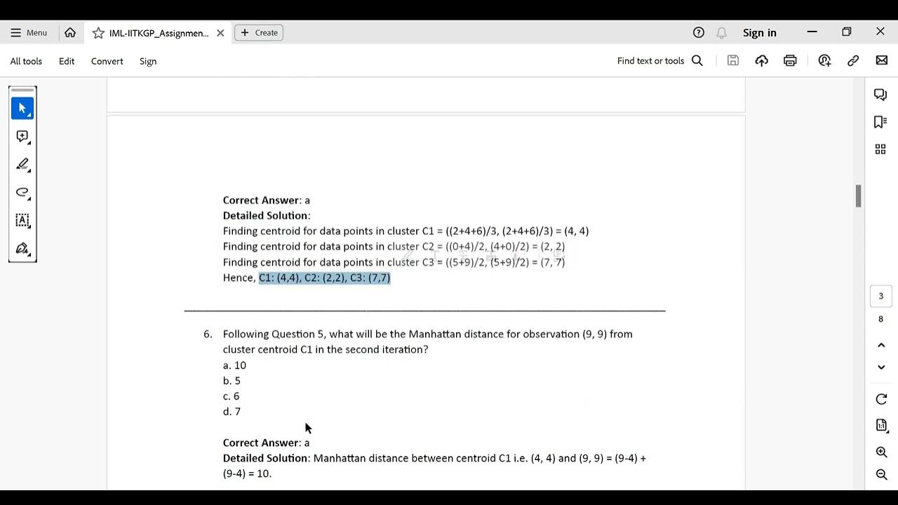Introduction To Machine Learning Iitkgp Assignment 8 Solution Youtube