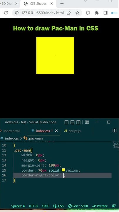 How to Draw Pac-Man in CSS#shorts - YouTube