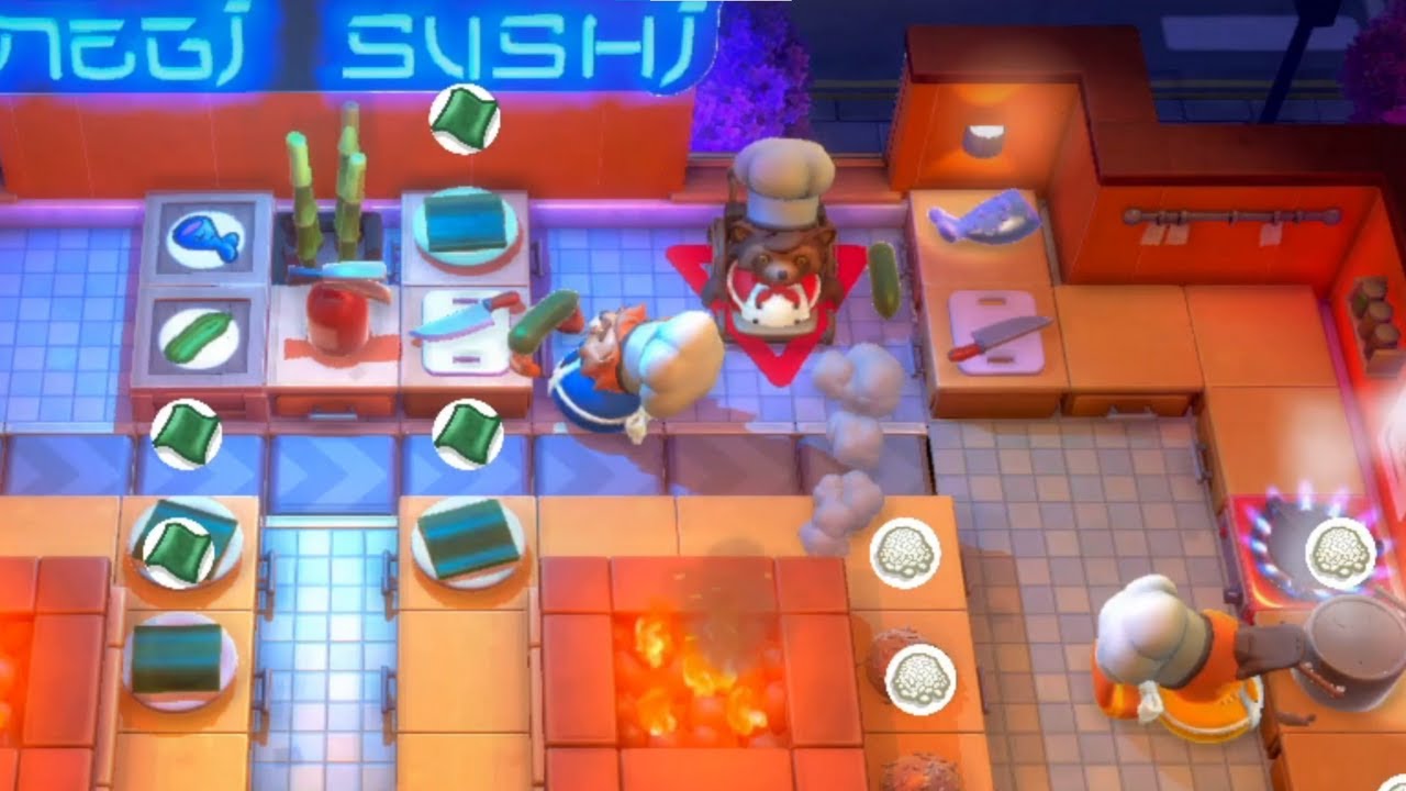 Overcooked 2 1-4, 4 Stars (3 Players) MY CUCUMBER🥒 - YouTube