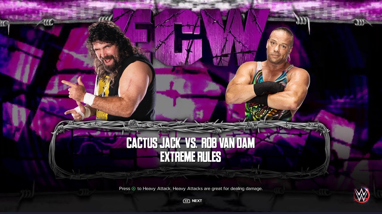 WWE 2K23 | Cactus Jack vs. Rob Van Dam - YouTube