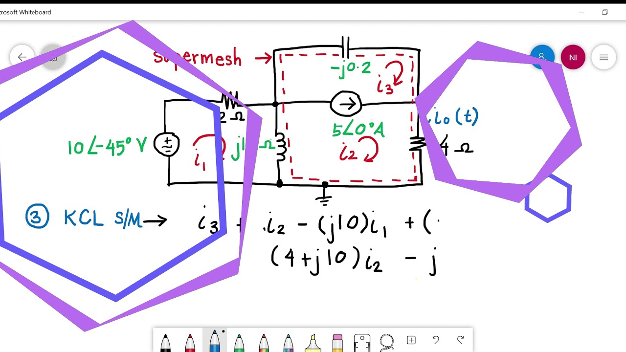 MESH ANALYSIS (AC CIRCUIT) - YouTube