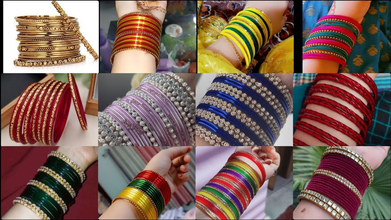 Beautiful Party Wear Bangles | Pakistani Kaanch ki Choriaan | Colourful ...