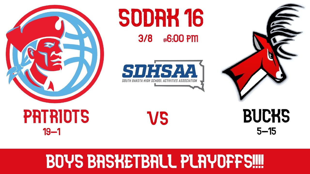 SODAK16 - Boys Basketball - Lincoln Patriots vs Yankton Bucks - YouTube