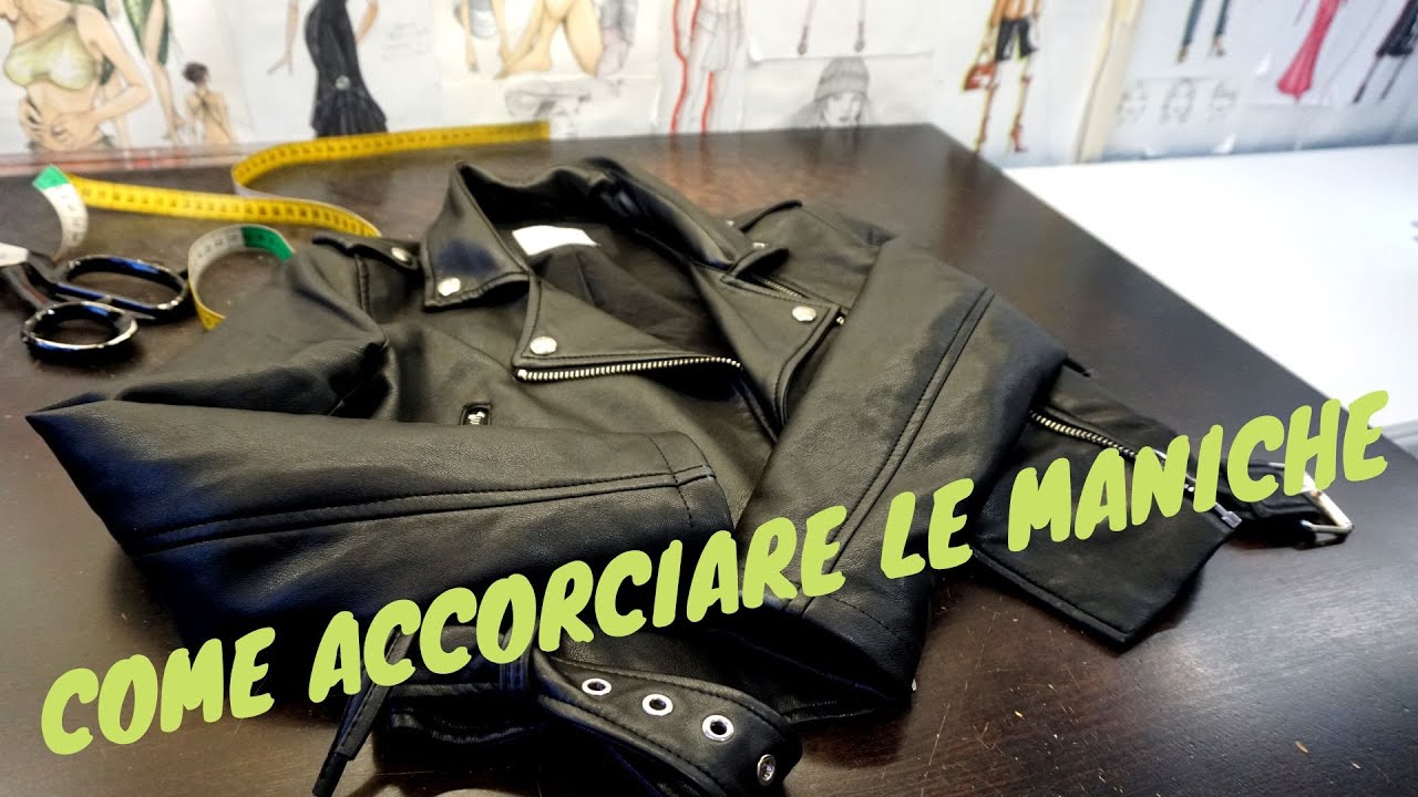 Come accorciare la manica di una giacca in ecopelle da donna - YouTube